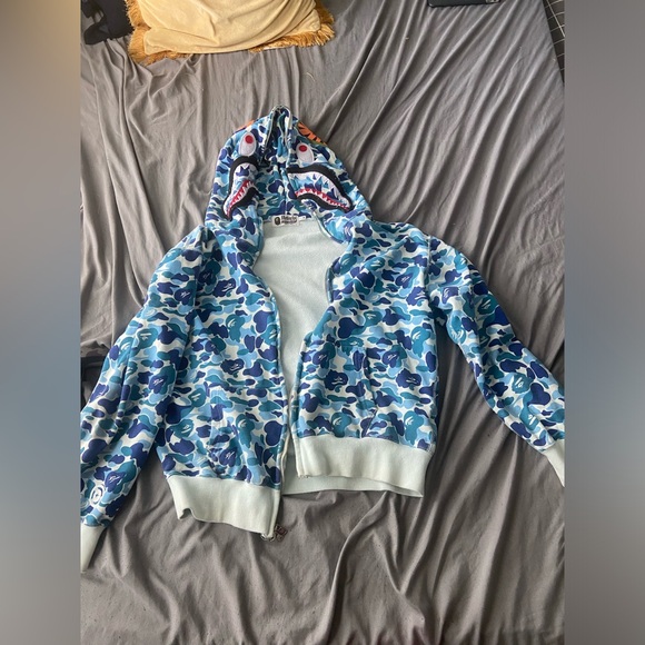 Bape | Jackets & Coats | Blue Abc Camp Bape Hoodie | Poshmark